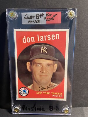 topps don larsen grade 8.5+ 1959 | eBay