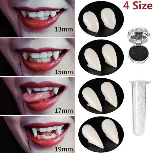 4 Size Cosplay Vampire Teeth Halloween Party Prop Decoration Fake Vampire Fangs | eBay