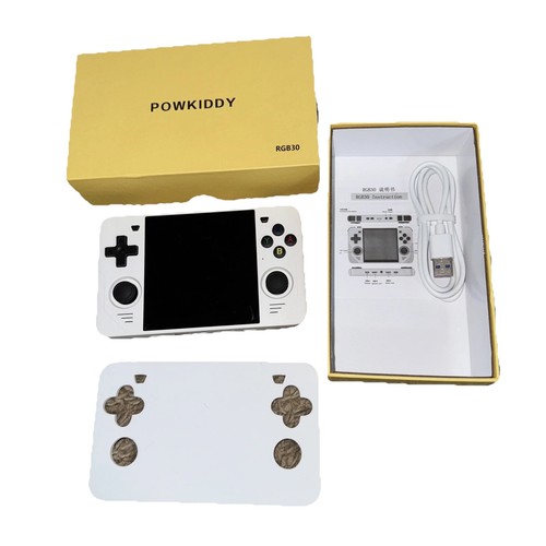 Powkiddy RGB30 + ArkOS Sandisk 128GB - Handheld + Case - White Open Box ...