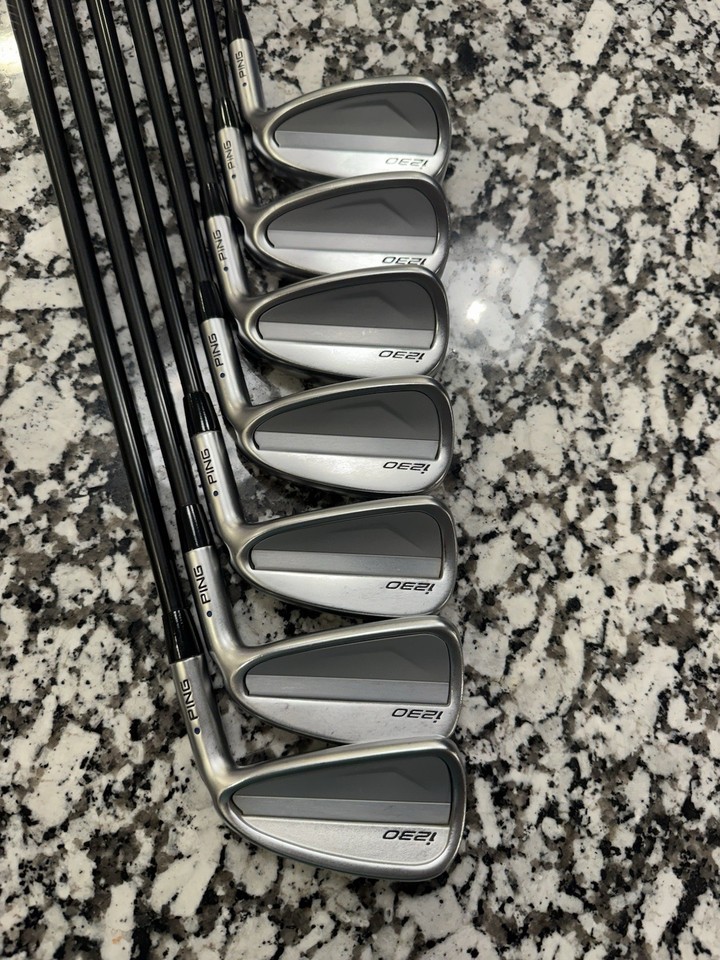 Ping i230 Iron set, Blue dot, 5-aw, 7 clubs, graphite shaft, new grips ...