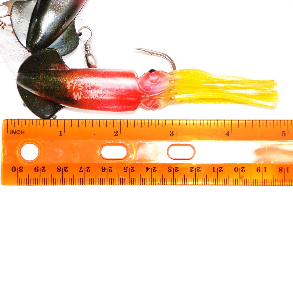20pks 4.5" Fishing Ling Cod Rig Twin Bulb Squid Lingcod Rockfish 5 ...