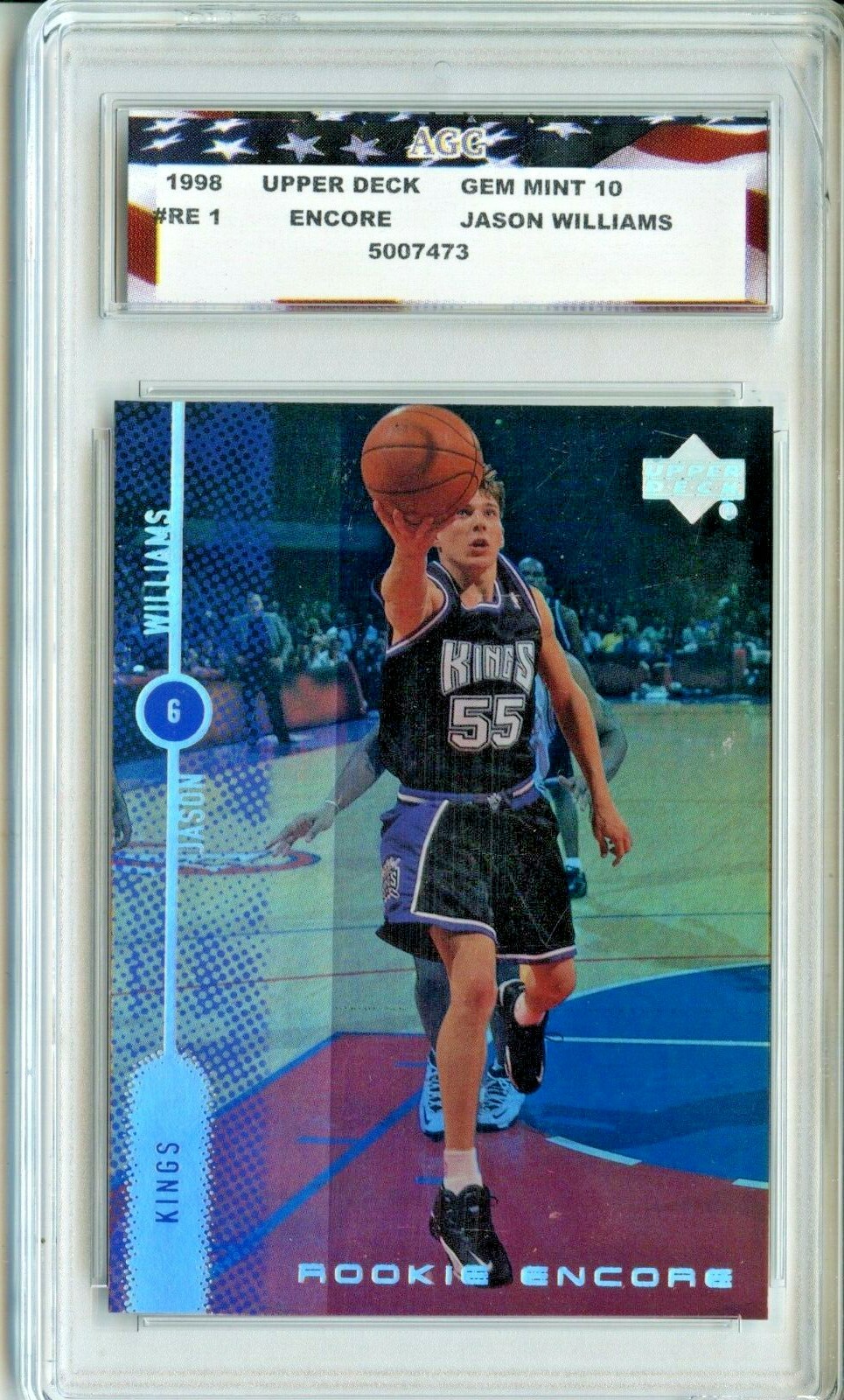1998-99 Upper Deck Encore #1 Jason Williams Rookie Card AGC 10 Gem Mint ...