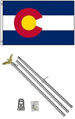 3x5 State of Colorado Flag Aluminum Pole Kit Set 3'x5' | eBay
