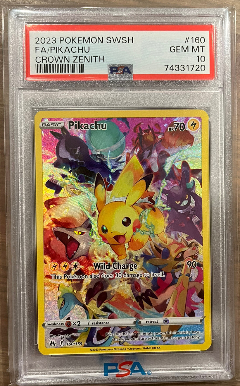 PSA 10 Pokémon TCG Pikachu Crown Zenith 160/159 Holo Secret Rare | eBay