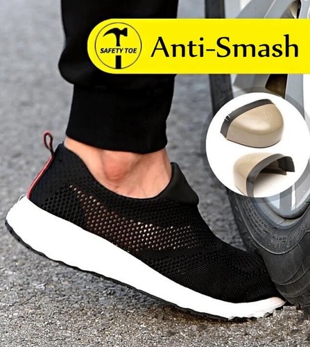 Mesh Work Boots Unisex Summer Trainers Breathable Safety Shoes Steel ...