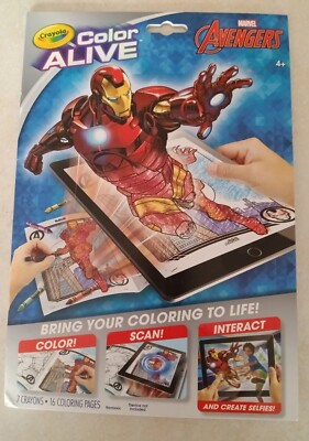 Crayola Color Alive Avengers Coloring Book 4D Free App Age 4+ | eBay