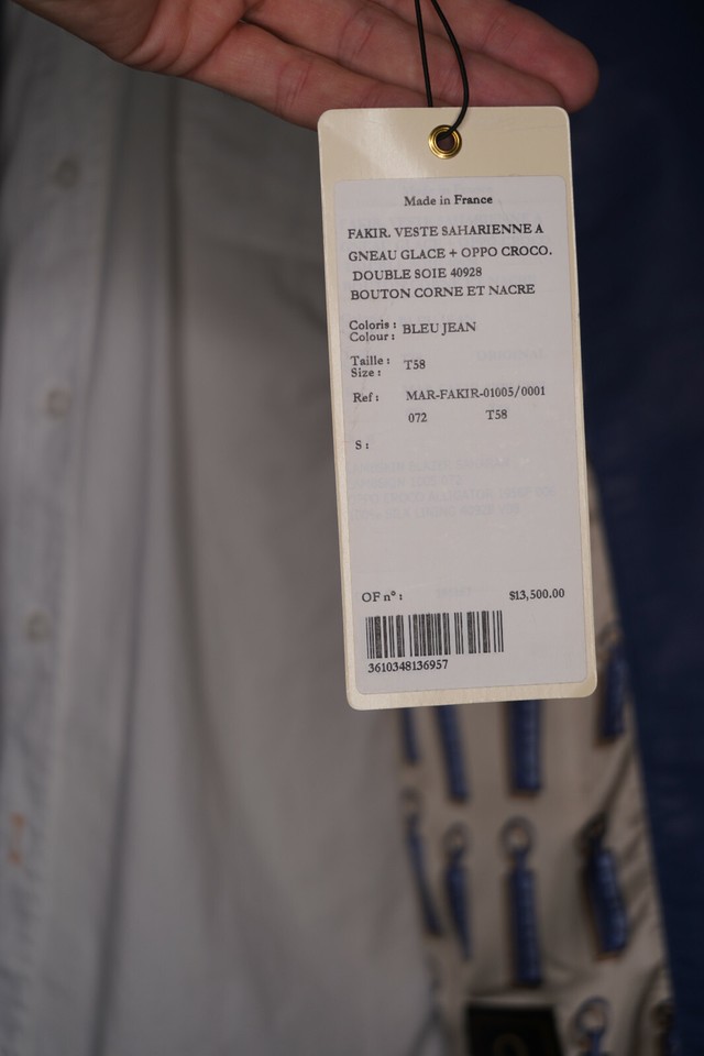 New ZILLI $13500 Fakir Lambskin Alligator Detail Blue Coat Jacket ...