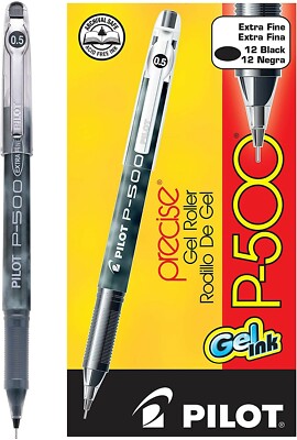 38600 Pilot Precise P-500 Gel Rollingball Pen, Extra Fine, Black Ink ...