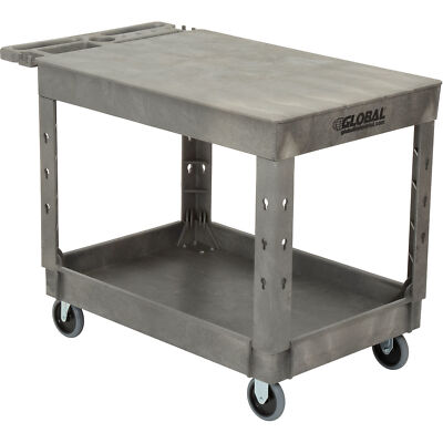 Global Industrial Plastic 2 Flat Shelf Service Utility Cart 44" x 25-1/ ...