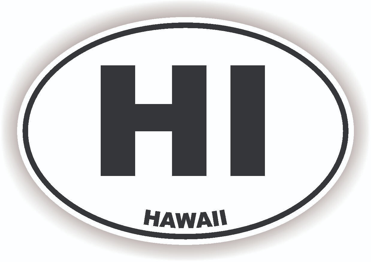 Hawaii Oval Vinyl Decal Sticker State Car Diesel Truck Home HI USA ...