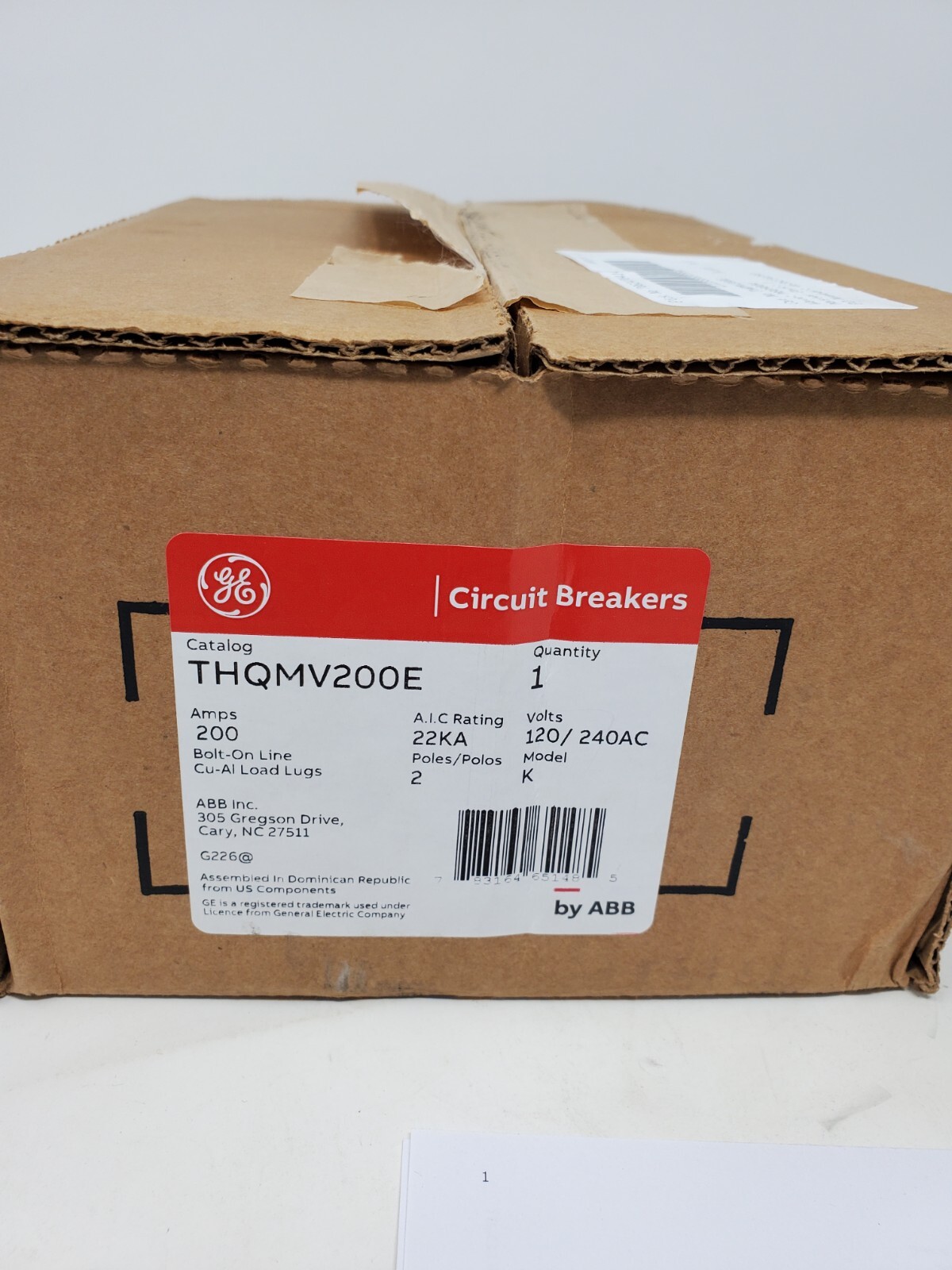 GE THQMV200E Bolt-On Mount Main Circuit Breaker 2-Pole 200-Amp 120/240 ...