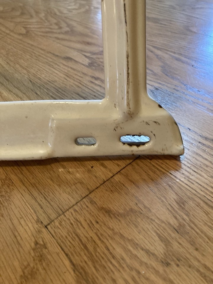 Large vintage porcelain enamel shelf/sign brackets Pair | eBay