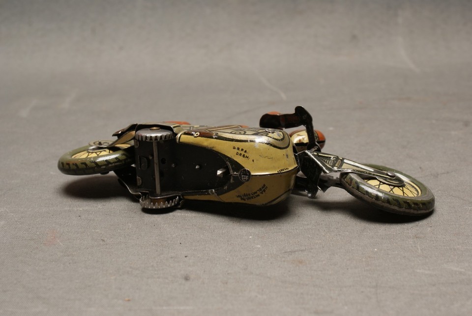 Rare Vintage CKO Kellermann Wind-Up Tin Toy Motorcycle - German Made | eBay