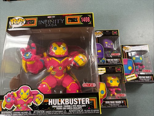 Funko Pop! The Infinity Saga Set #1405-#1408 Iron Man DeluxeHulkbuster ...