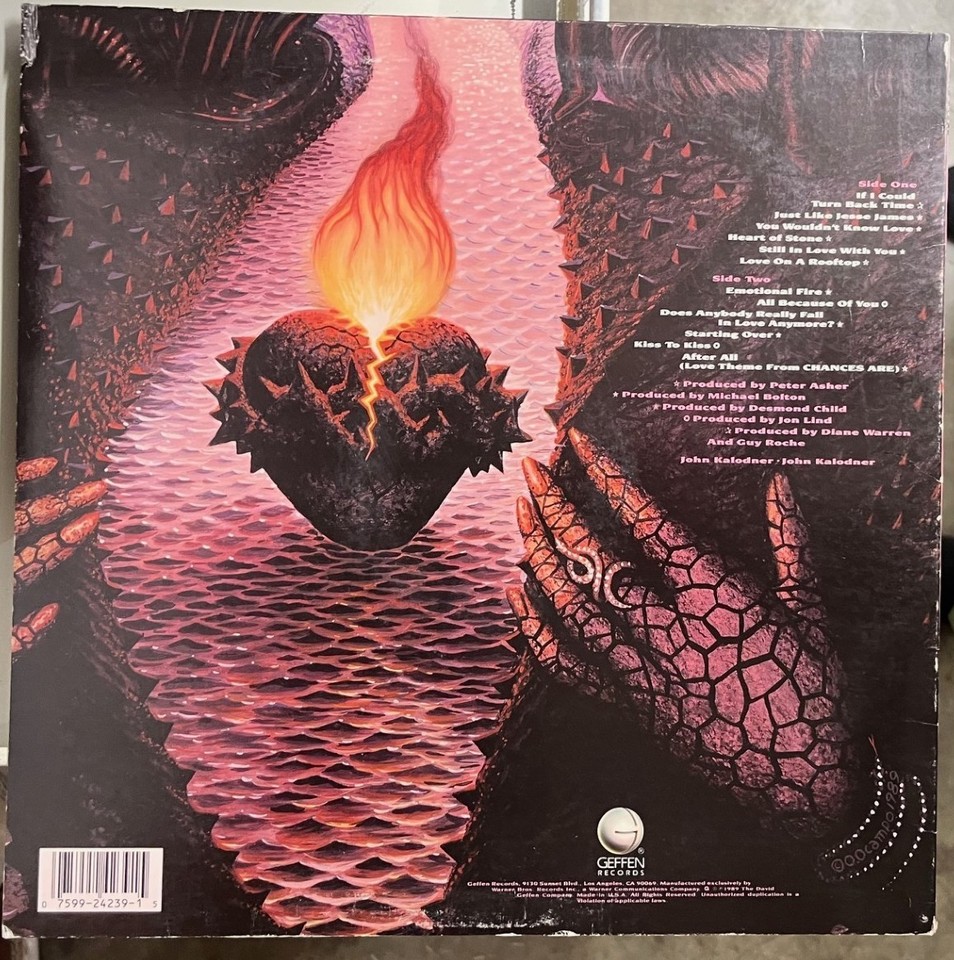 CHER - HEART OF STONE - ORIGINAL 1989 US GEFFEN LP vinyl album turn ...