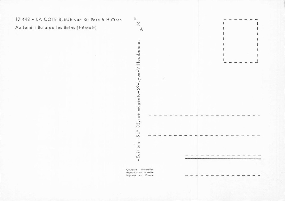34 BALARUC LES BAINS LA COTE BLEUE PARC A HUITRES | eBay
