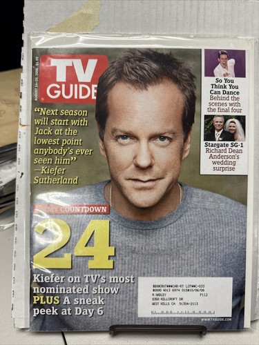 TV Guide August 14-20 2006 Kiefer Sutherland Cover | eBay