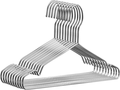 Wire Hangers 10 Pack Coat Hangers Strong Heavy Duty Stainless Steel ...