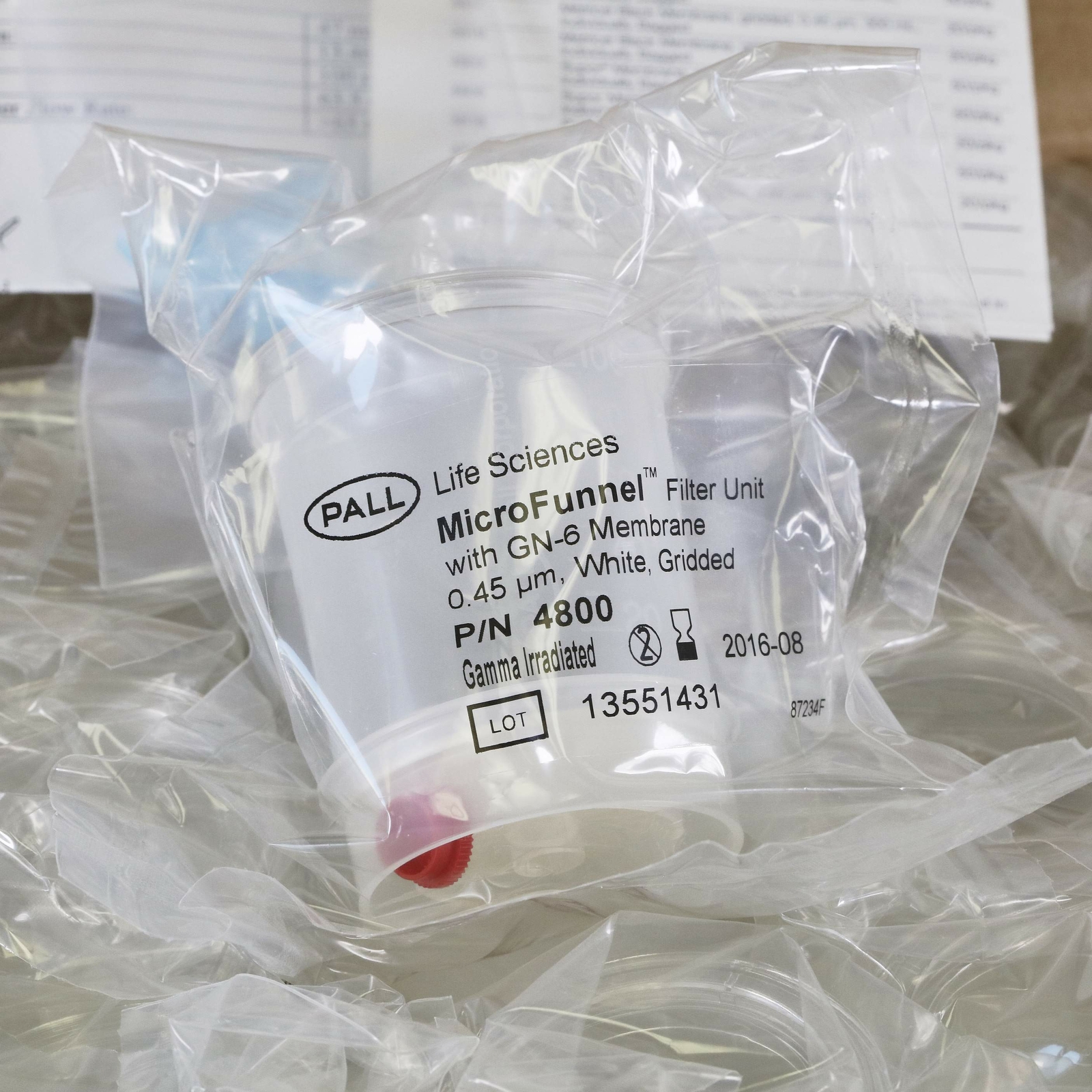 Pall MicroFunnel 100mL Filter Funnel 0.45um GN-6 Membrane #4800 | eBay