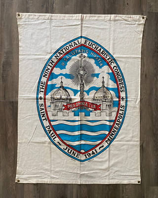 9th National Eucharistic Congress Catholic 1941 Flag St Paul Minnesota ...