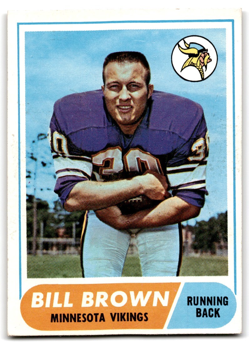 1968 Topps Bill Brown Minnesota Vikings #133 | eBay
