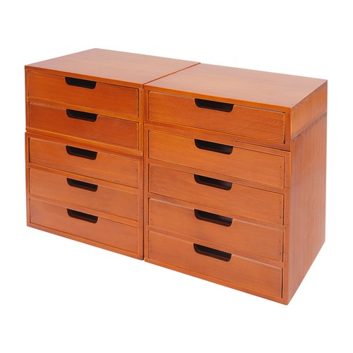 4-Piece Wooden Drawer Cabinet Set for Stylish Desktop Storage Solutions ...