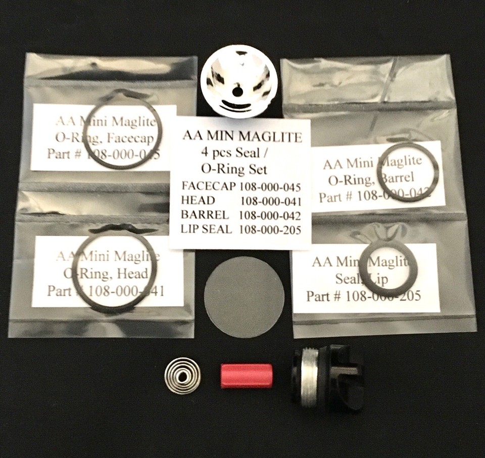 AA MINI MAGLITE 9 Piece Rejuvenation Kit With New Tailcap. | eBay