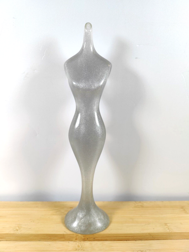 Vintage Mannequin Sculpture Art Deco Woman Silver Specs Lucite Figure ...