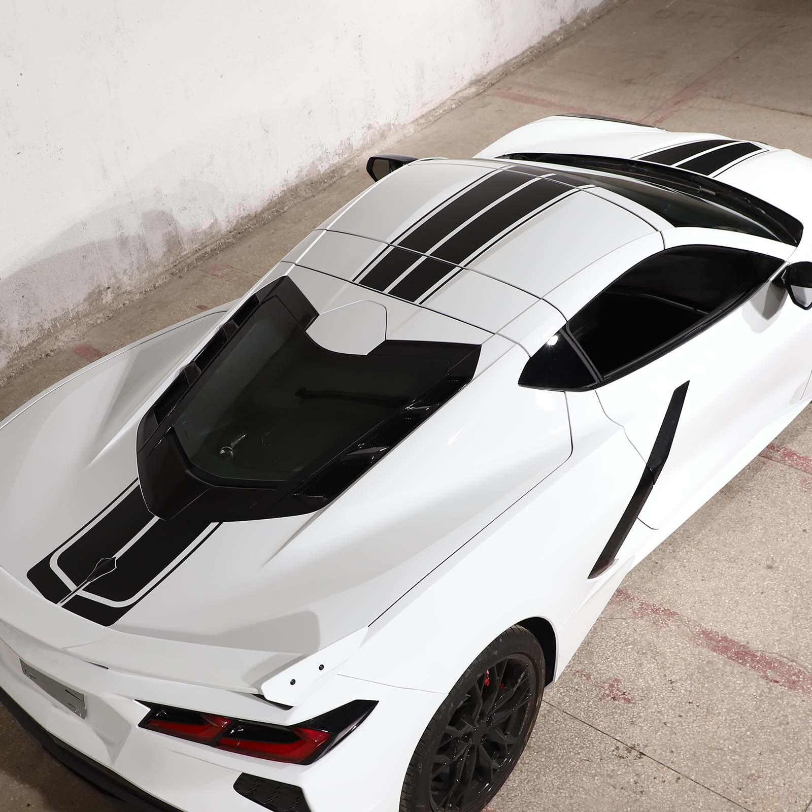 For 2020-2023 C8 Corvette Racing Stripes Overlay Graphic Decal Flat ...