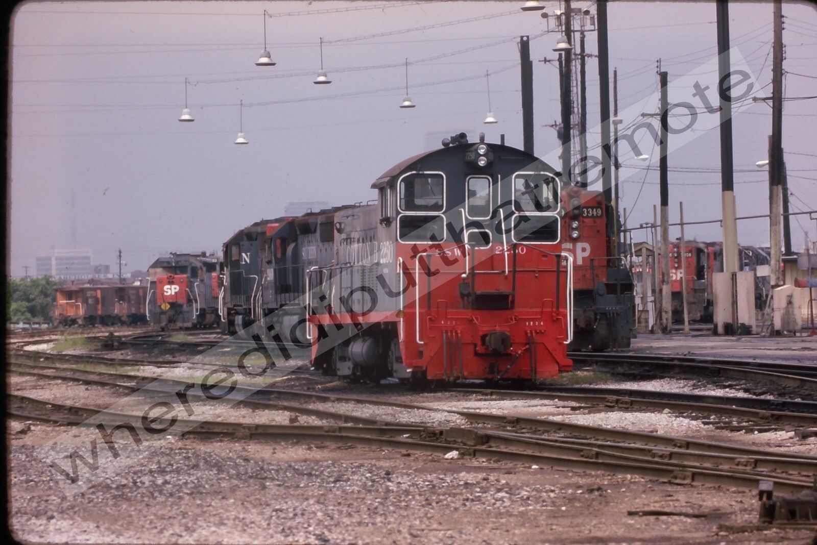 Original Slide SP Southern Pacific 3384 EMD GP9R Houston TEX 9-29-1978 ...