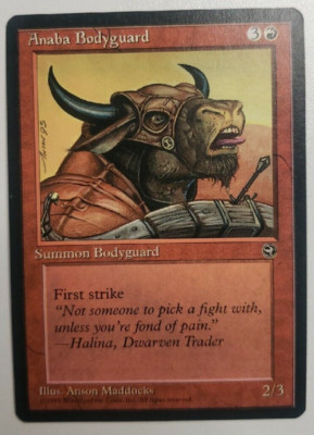 Anaba Bodyguard Version A - MTG 1995 Homelands Magic the Gathering Red ...