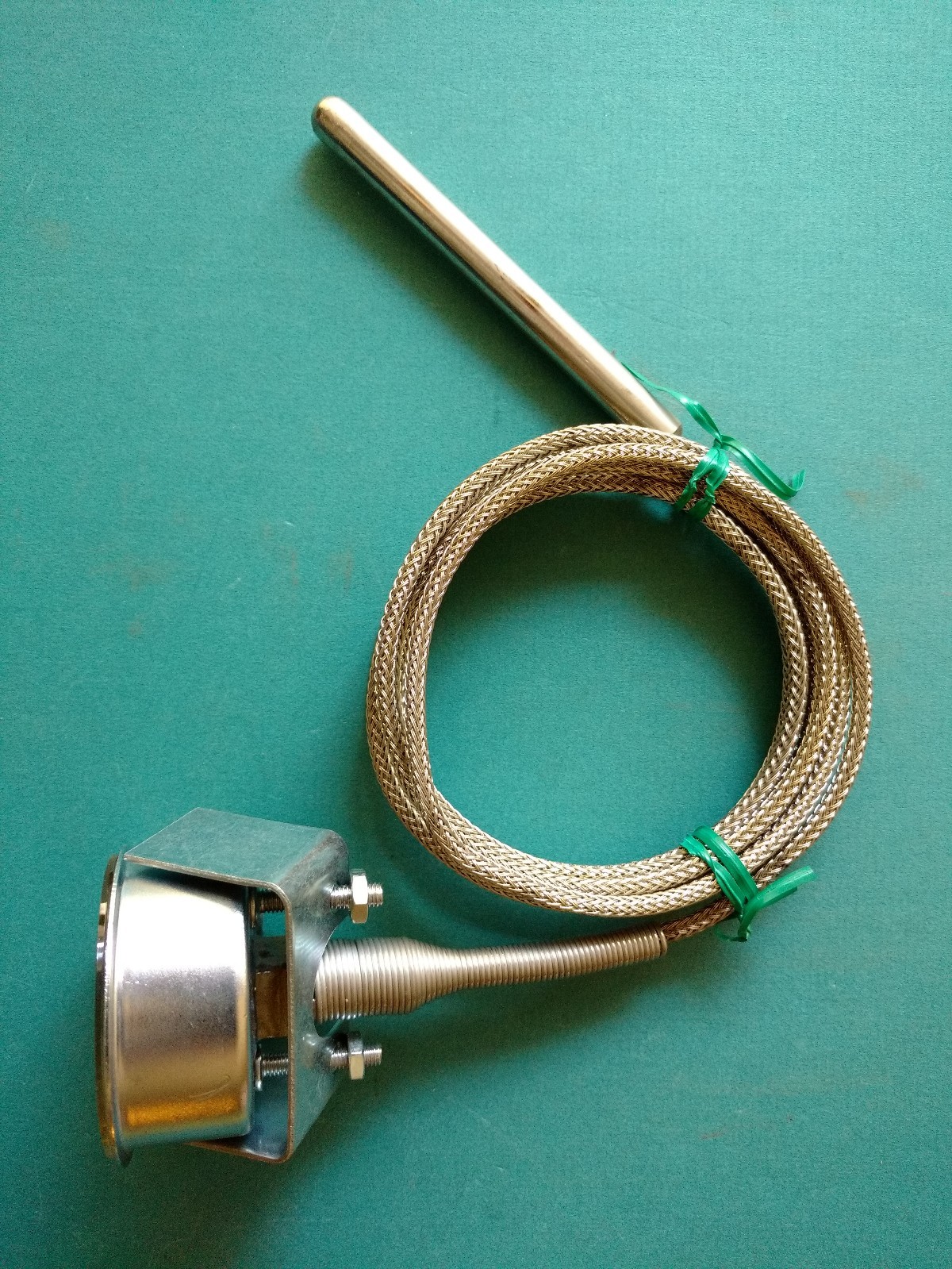 Temperature Gauge, 2” Panel Mount, 6’ Capillary Probe, ⁰F & ⁰C Scales ...