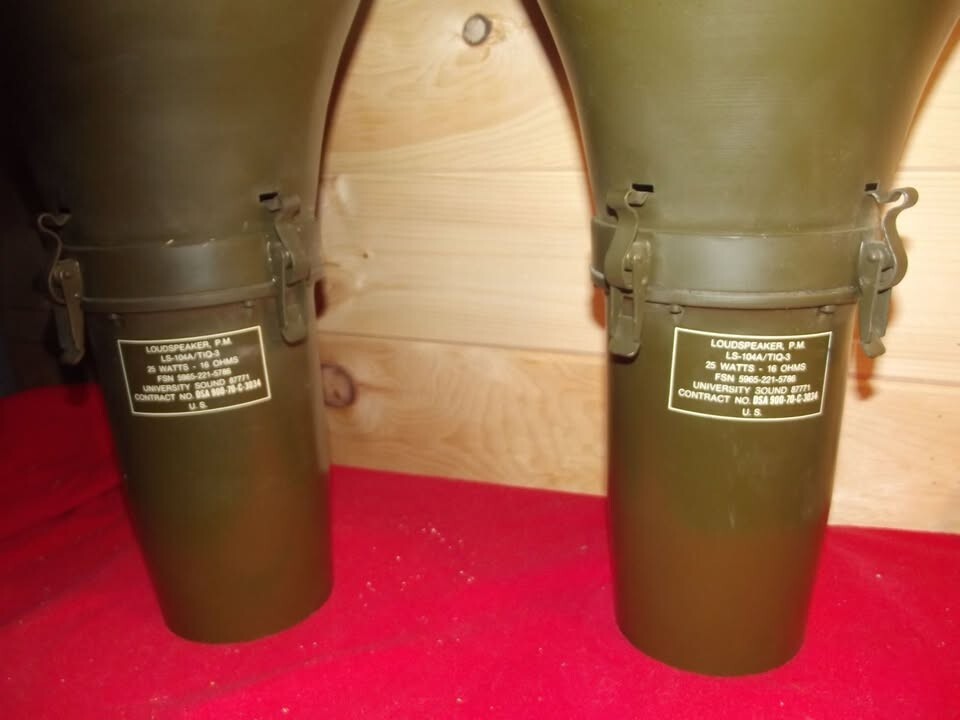WWII STYLE - MILITARY LS-104A/TIQ-3 LOUDSPEAKER SPEAKER 25 WATTS 16 OHM ...