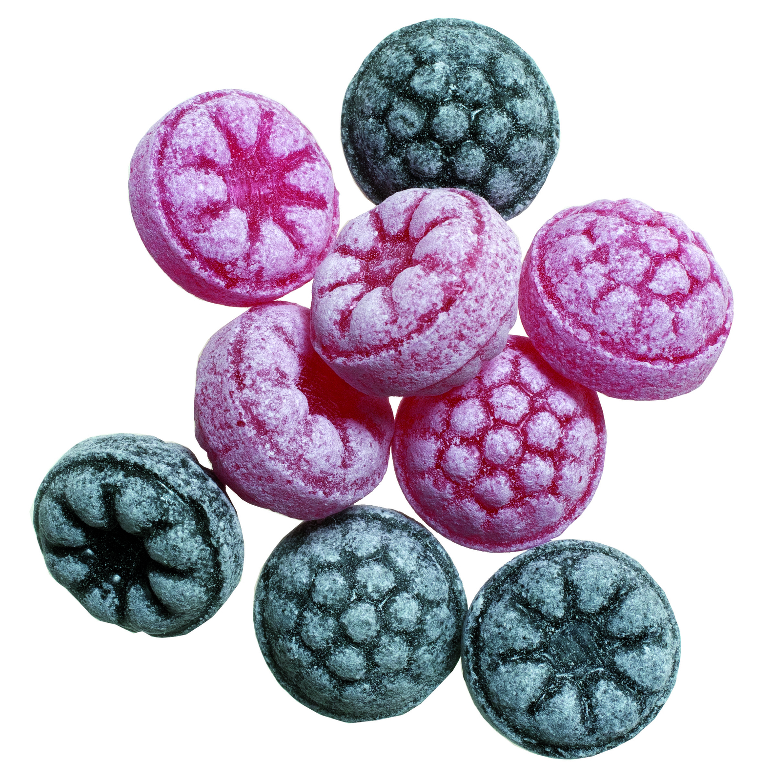 Waldbeeren-Mix "schwarz-rot" 500 g Beutel Edel-Bonbon 1 kg/15,80 € g1 ...