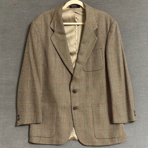 Cheviot Sport Coat 40R 40S Brown Check 3/2 Roll Jacket Blazer Business ...