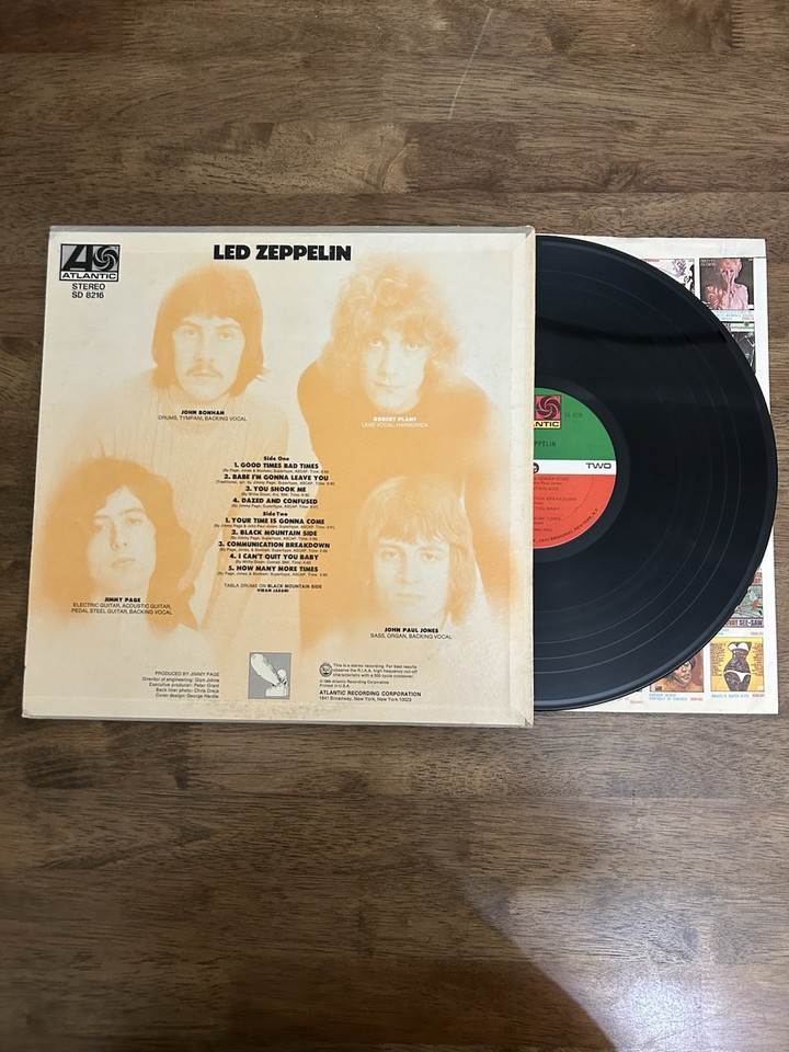 LED ZEPPELIN Self Titled VINYL LP US 1969 MO Monarch Pressing, George ...