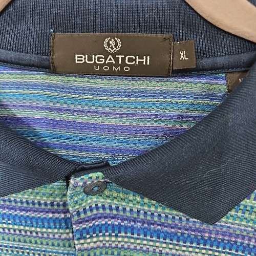 Bugatchi Uomo Polo Shirt Men's XL Ocean Club Logo Mercerized Cotton ...