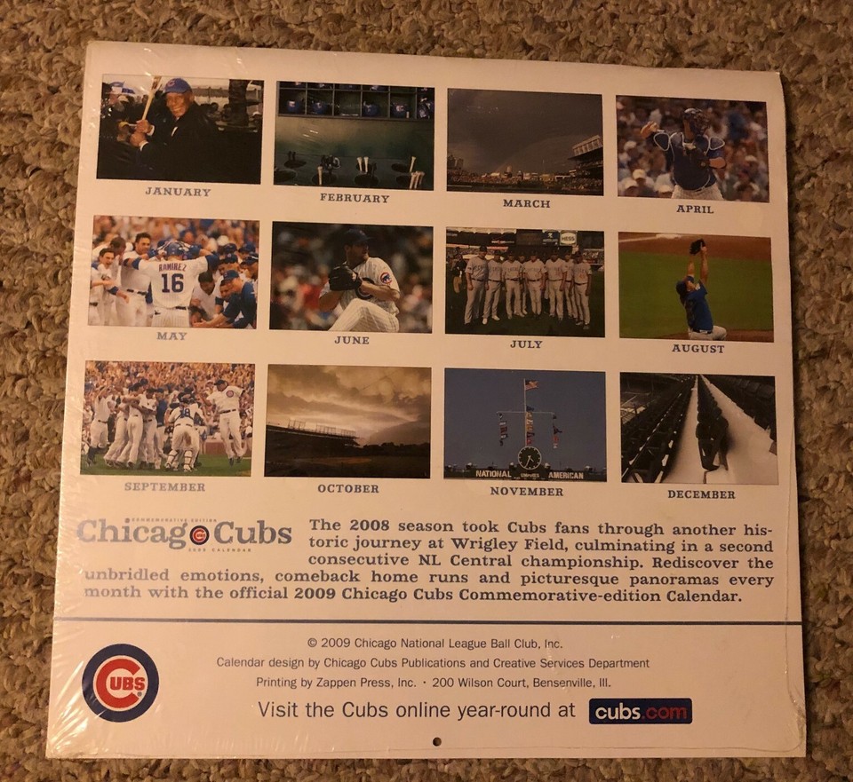 Commemorative Edition Chicago Cubs 2009 Calendar NIP | eBay