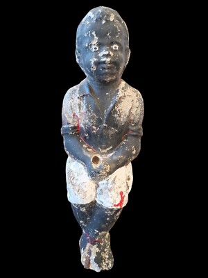 Antique Concrete Fishing Boy 1800's | eBay