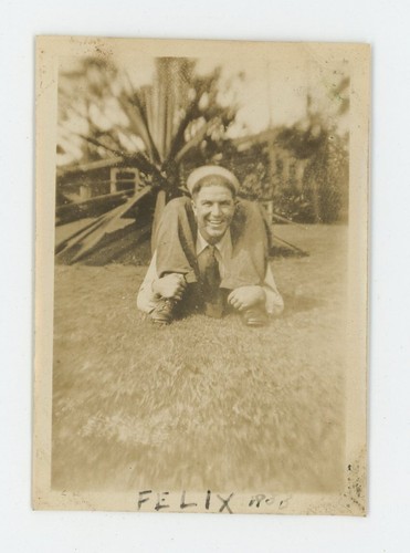 Vintage Photo Silly Fun Acrobatic Man Felix Legs Over Head Knees By ...