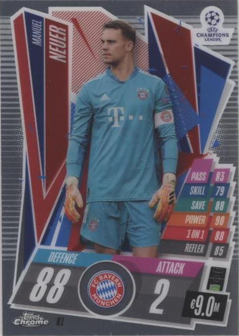2020-21 Topps Chrome Match Attax UCL Manuel Neuer #81 for sale | eBay