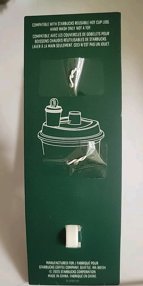 STARBUCKS REUSABLE HOT CUP LID STOPPER KEYCHAIN WINTER 2024 NEW | eBay