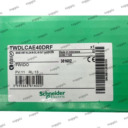TWDLCAE40DRF Schneider Twido PLC 24 In Programmable Logic Controller ...