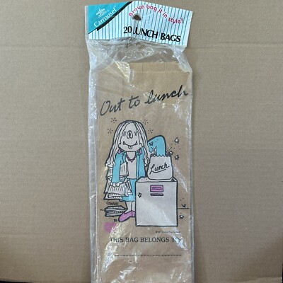 Vintage Carrousel Cathy Guisewite Paper Lunch Bag Sack Set of 2 1980s ...