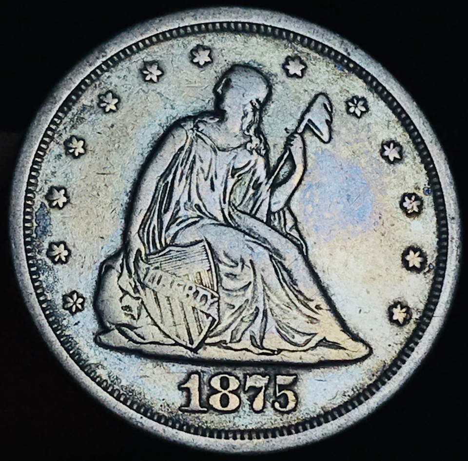1875 S Twenty Cent Piece 20C High Grade Choice 90% Silver US Coin ...