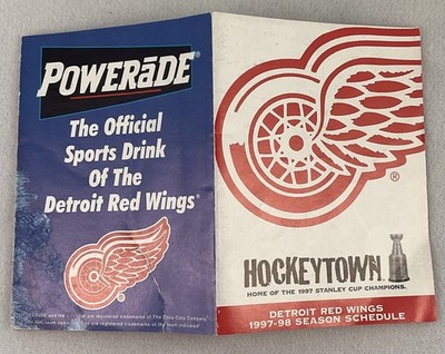 NHL 1997-97 Detroit Red Wings Hockey Schedule-HockeyTown-Powerade | eBay
