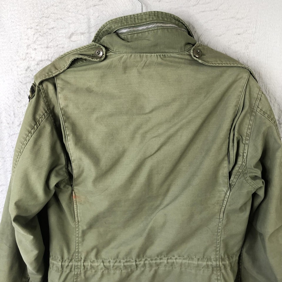 Vintage M-65 Field Jacket Men S OG Army Airborne Zip Military 70s ...