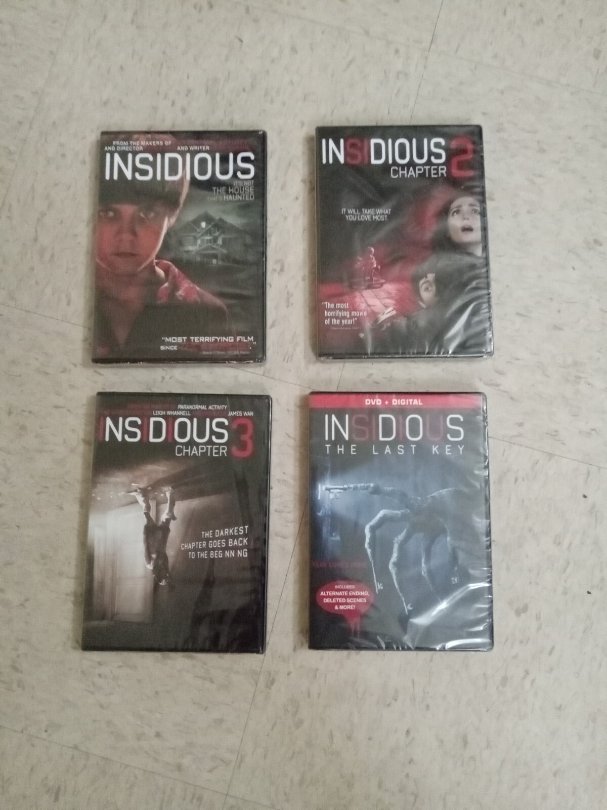 INSIDIOUS 4-MOVIE COLLECTION (PATRICK WILSON) DVD HORROR FILM 1 2 3 4 ...