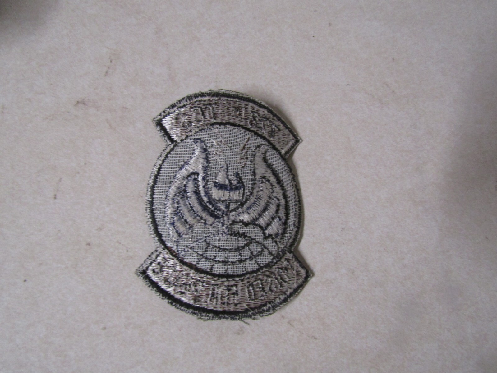 MILITARY PATCH SEW ON VINTAGE US AIR FORCE 728TH TSC POISED FOR PEACE ...