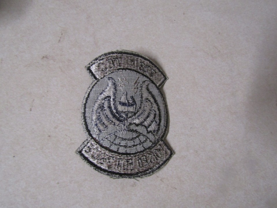 MILITARY PATCH SEW ON VINTAGE US AIR FORCE 728TH TSC POISED FOR PEACE ...